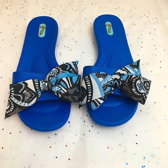 OKA b. | Shoes | Oka B Euc Womens Madison Royal Blue Rubber Sandals ...
